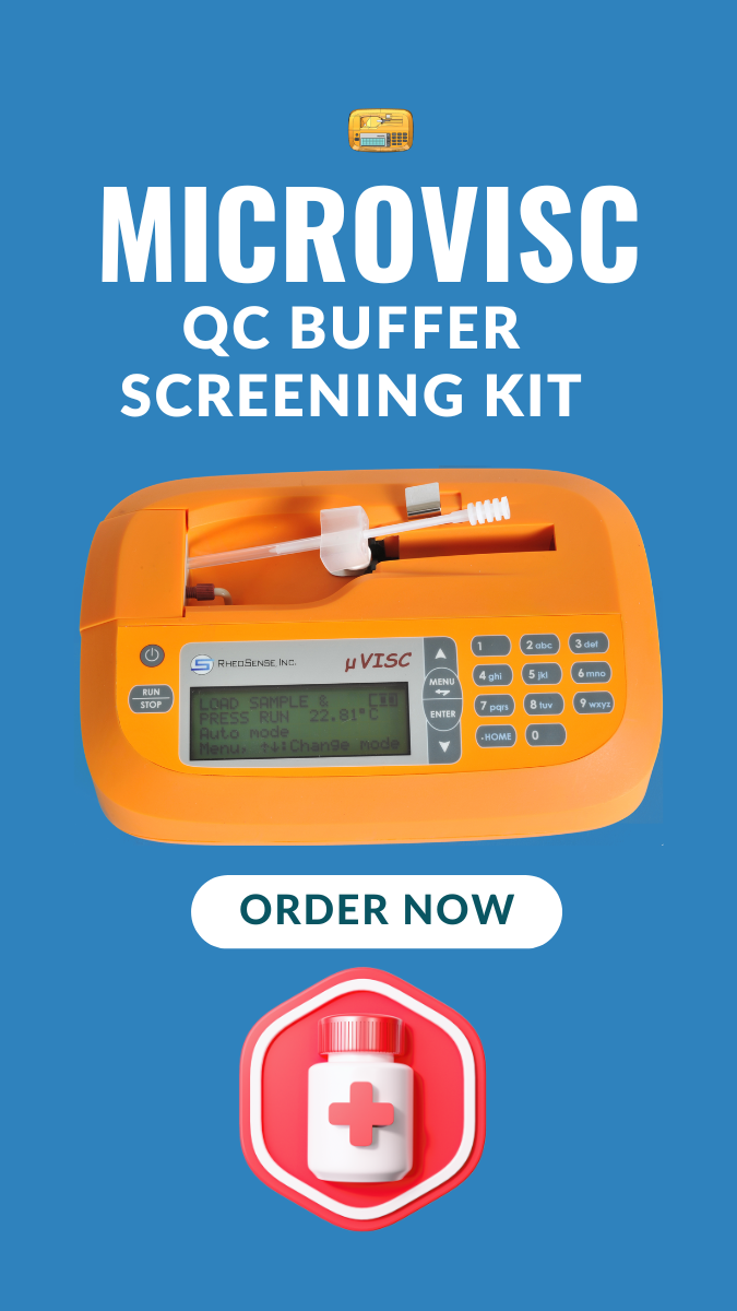 microVISC QC - Buffer Screening Package – RheoSense, Inc.